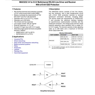 MAX3232 MAX3232ESE 3232 SMD SOP-16 (2pcs)Multichannel RS-232 Line Driver and Receiver | Shopee ...
