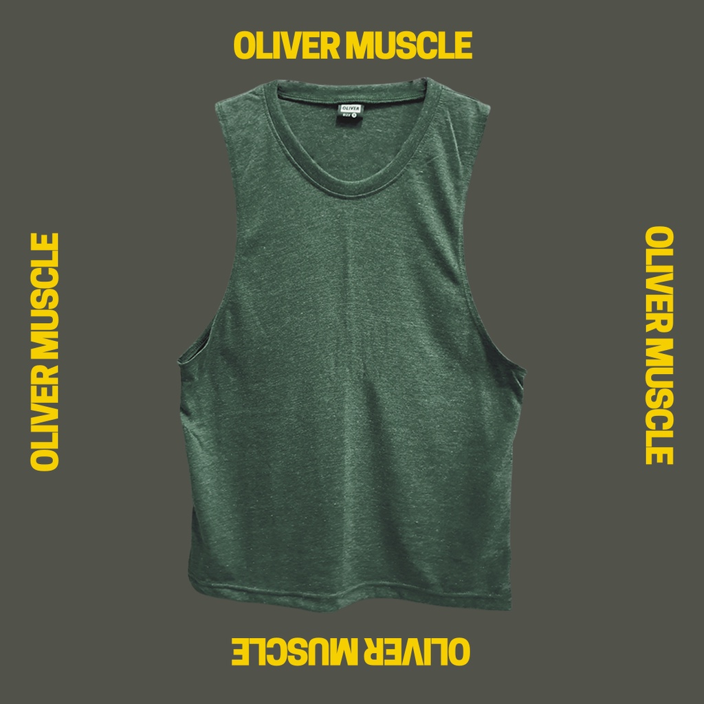 OLIVER MUSCLE เสื้อกล้ามชายโค้ง และชายตรงไม่หดไม่ย้วย ผ้านิ่ม ส่งไว ใส่ ...