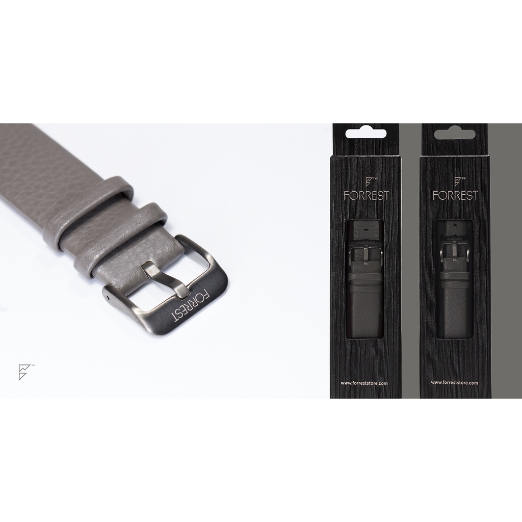 Forrest Leather Grey Strap สายนาฬิกาหนังเเท้สีเทารุ่น Grey Tree Stone ...