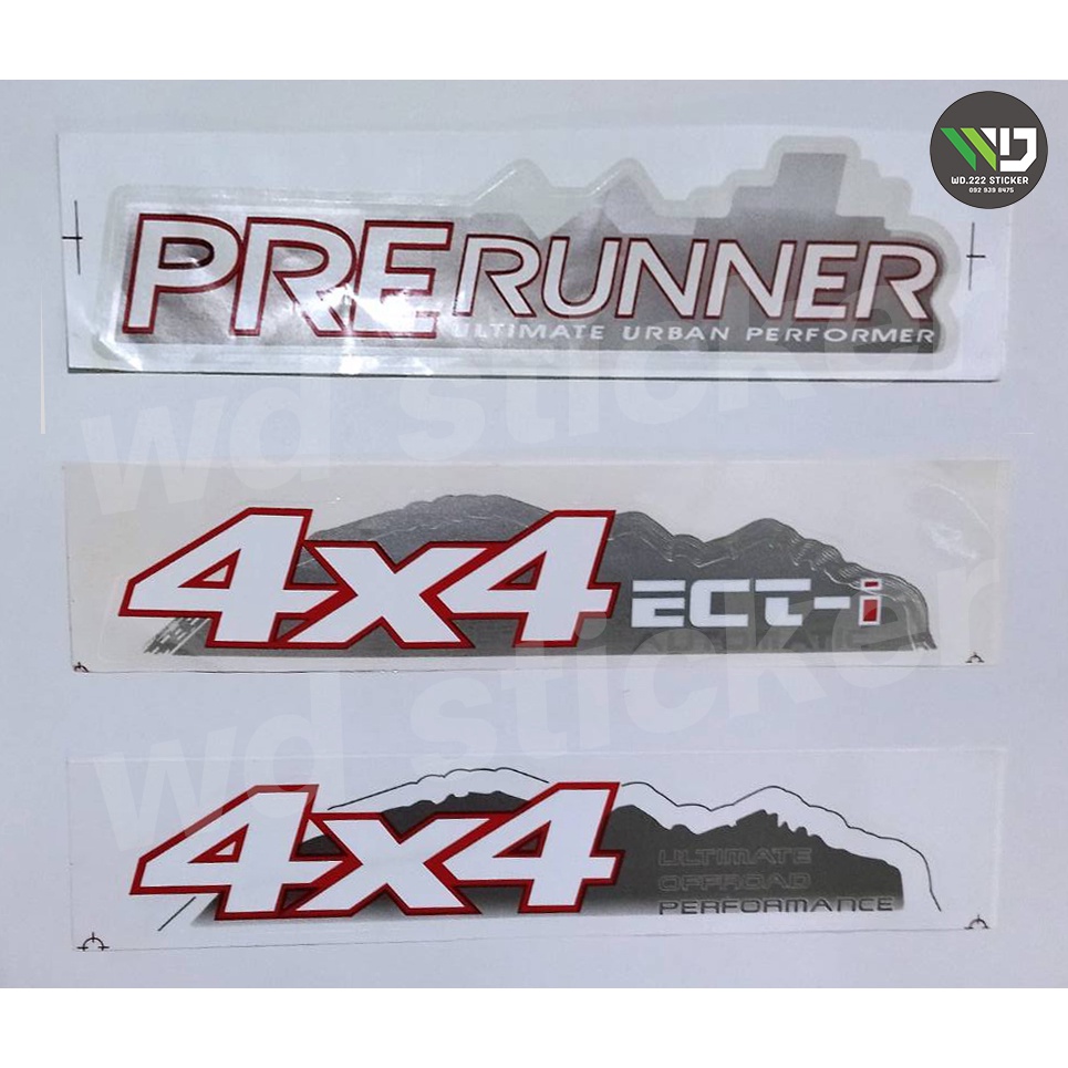 สติกเกอร์ PRERUNNER 4X4 ECT-i OFF ROAD รุ่นแรก สำหรับ TOYOTA VIGO **หาก ...