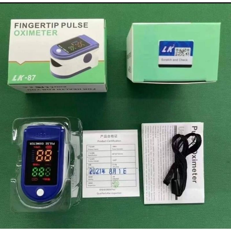 เครื่องวัดออกซิเจนปลายนิ้วมือ LK87 ตัวเอียง มีบาร์โค้ด ของแท้ ส่งจากไทย | Shopee Thailand