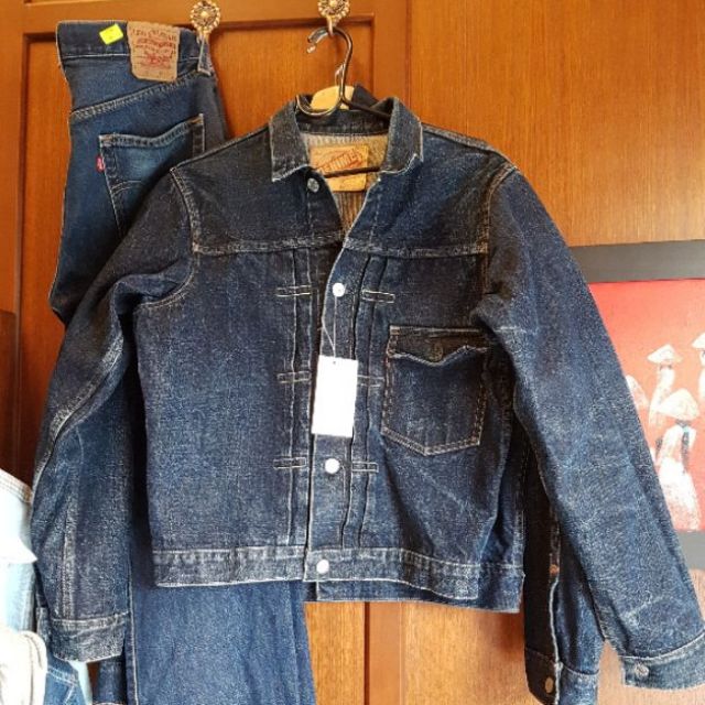 Denim Jacket with One Pocket (premium) ริมแดง | Shopee Thailand