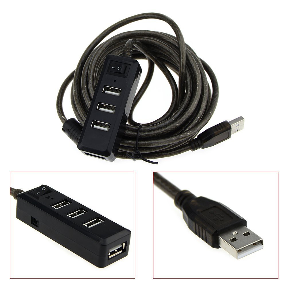 newtech USB 2.0 HUB 4 PORT EXTENSION CABLE 5 เมตร รุ่น HB-72 (แถม ...