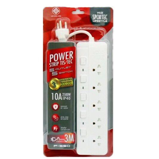 ปลั๊กไฟ มอก VOX CHIC CANDY 3/4/5 ช่อง 2500W / 3500W 16A สายยาว 3 เมตร ...