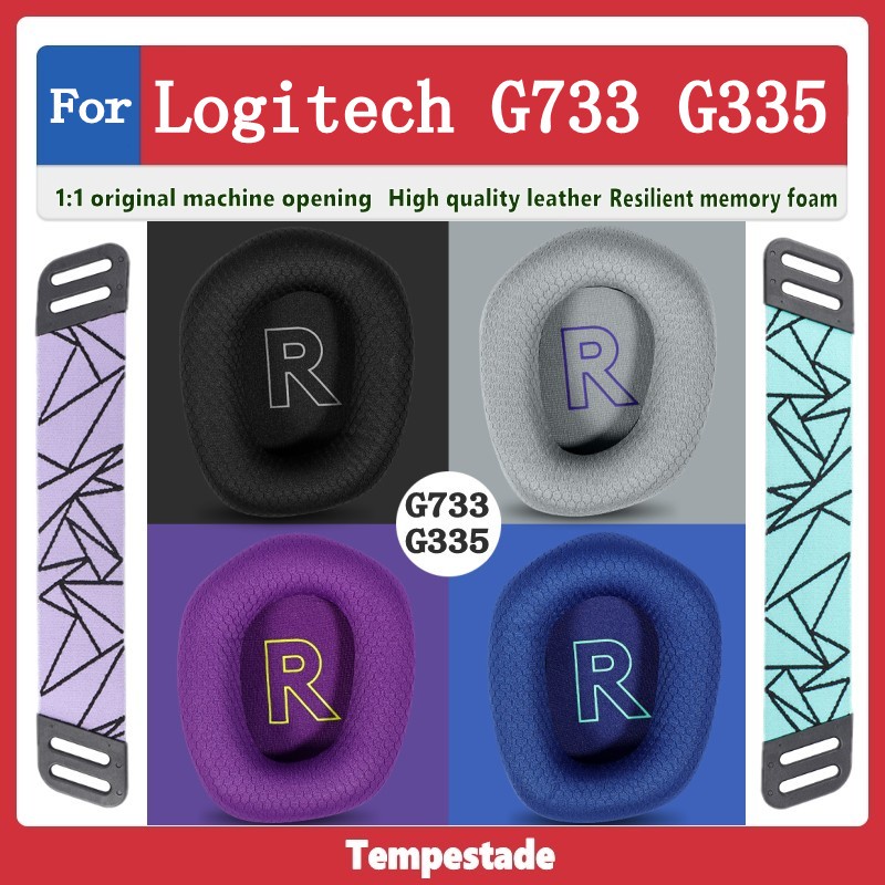 Tempestade เคสหูฟังหนัง ฟองน้ํา แบบเปลี่ยน สําหรับ Logitech G733 G355 G335 | Shopee Thailand