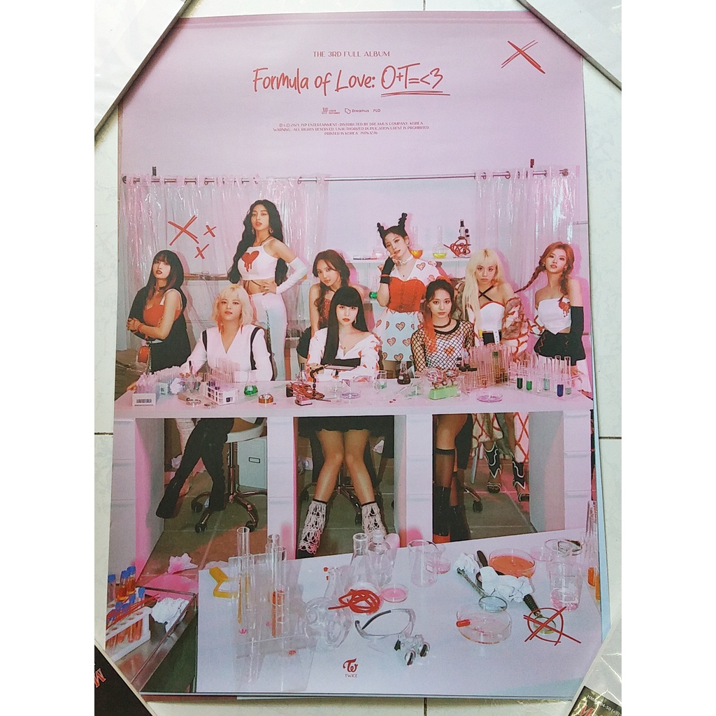 โปสเตอร์ แท้ จาก อัลบั้ม TWICE - Formula of Love: O+T=
