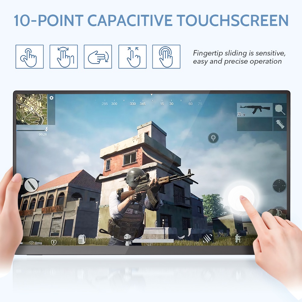 Arzopa Portable Touch Monitor จอพกพาแบบสัมผัส,15.6'' FHD 1080P Portable ...