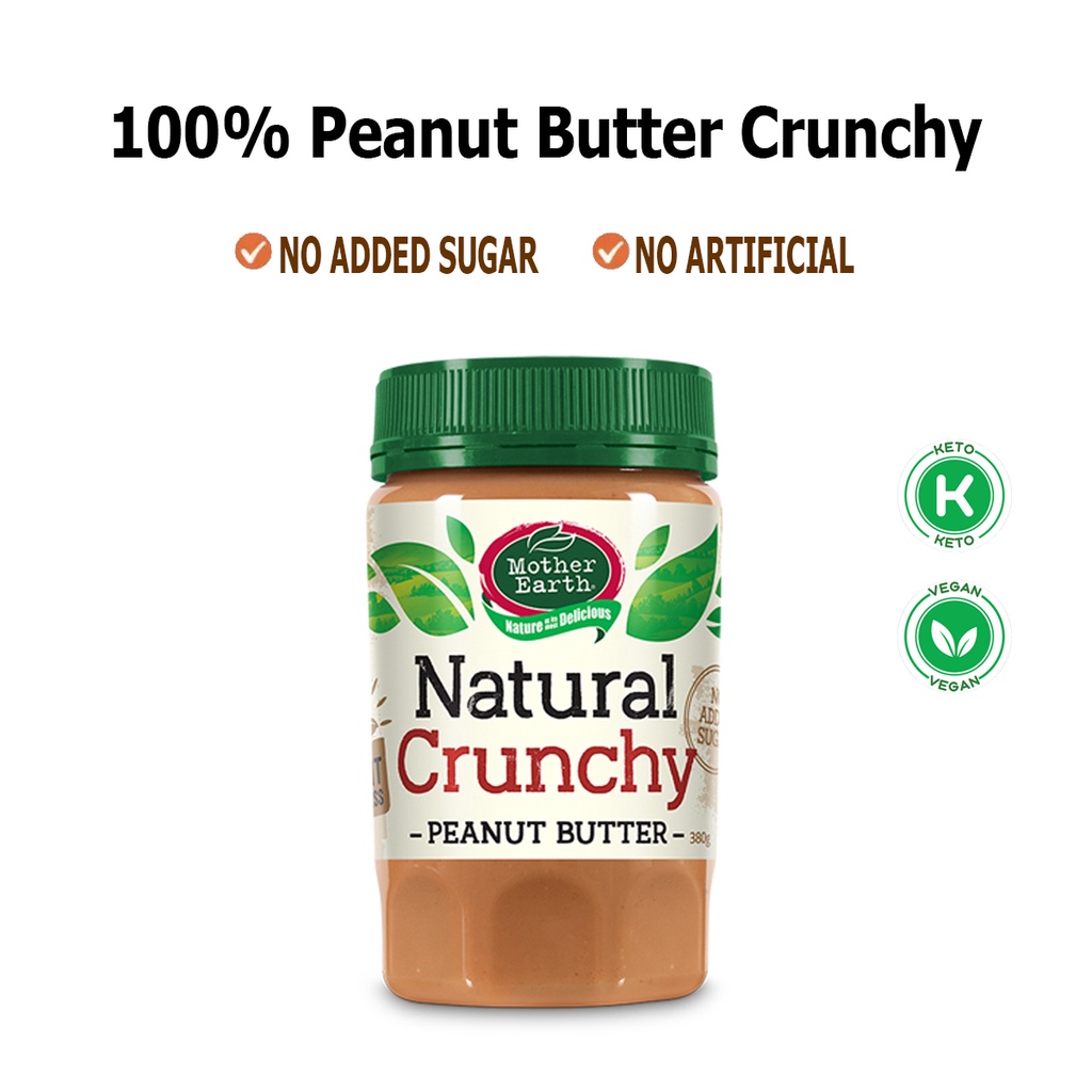 Mother Earth Crunchy Natural Peanut Butter 380g มาเทอร์ เอิร์ท ครันชี ...