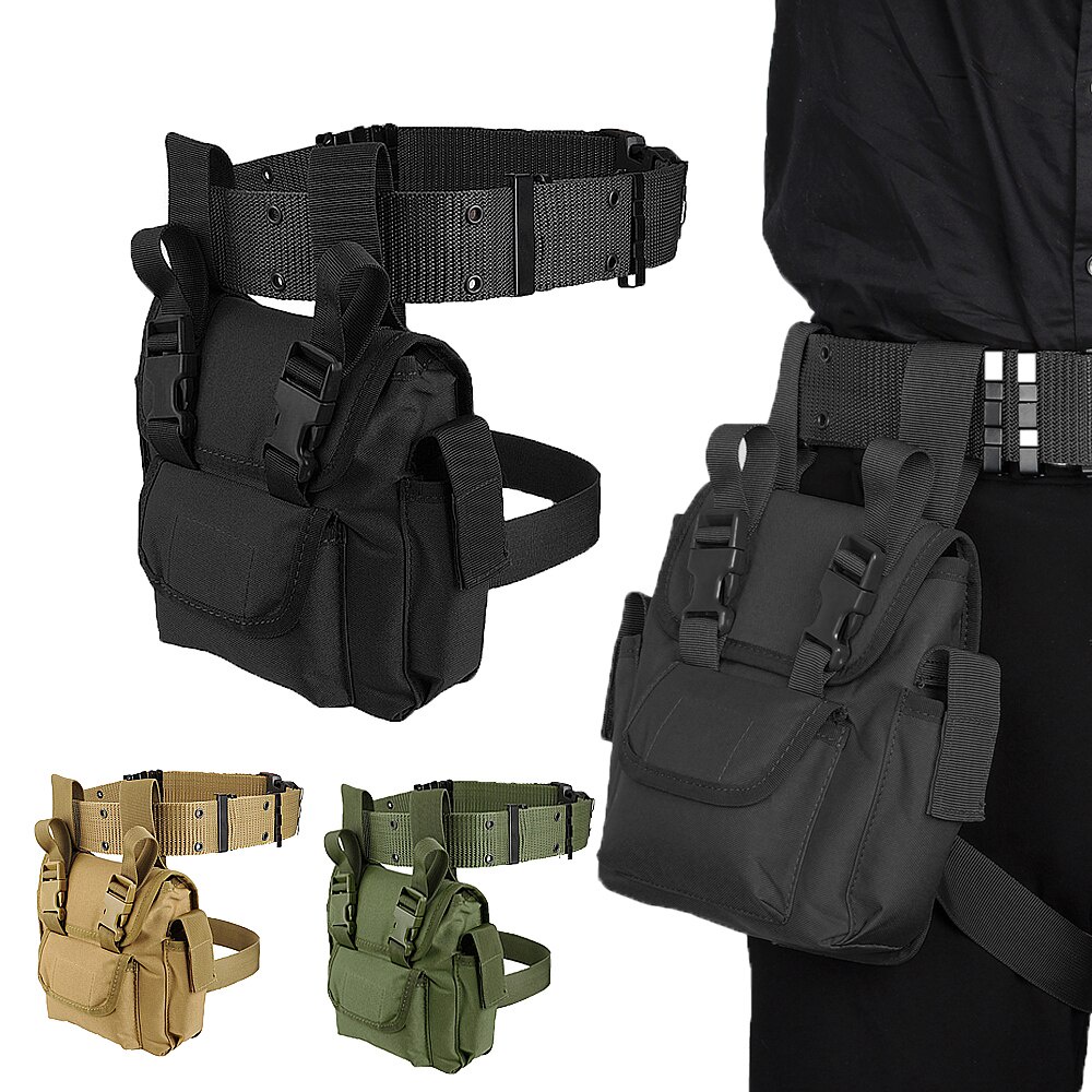 Molle Drop Leg Bag กันน้ําผู้ชาย M1ilitary เอวแพ็ค Quick Release เข็ม ...