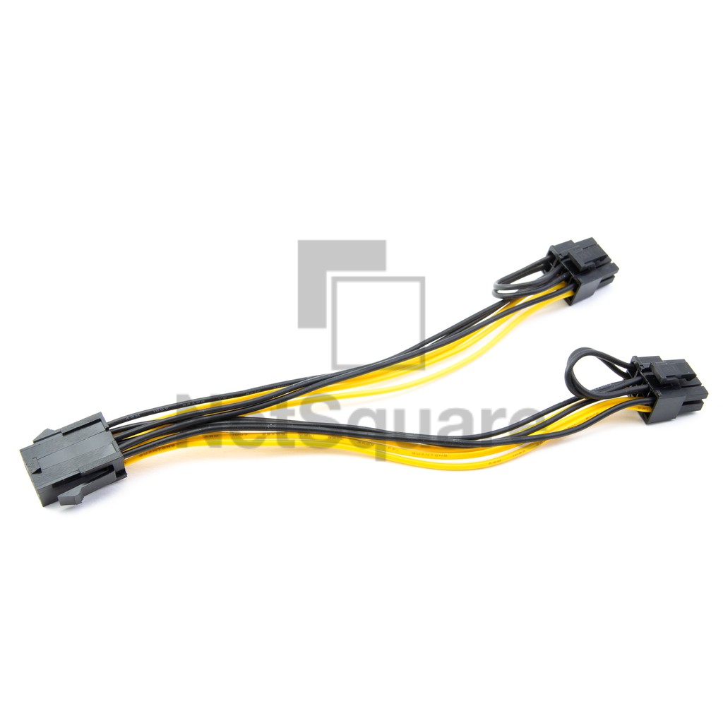 6-Pin GPU Female to Dual 8-Pin (6+2) GPU Male PCIe Power Supply Cable ...