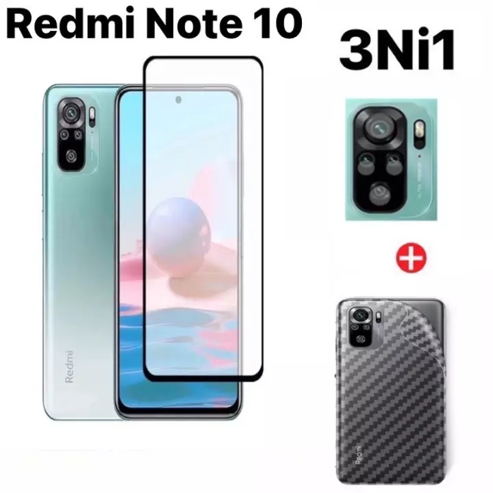 3in1 Redmi Note10 (5G) / Redmi Note10Pro / Redmi Note10S ฟิล์มเลนส์กล้อง + ฟิล์มกระจกเต็มจอ ...