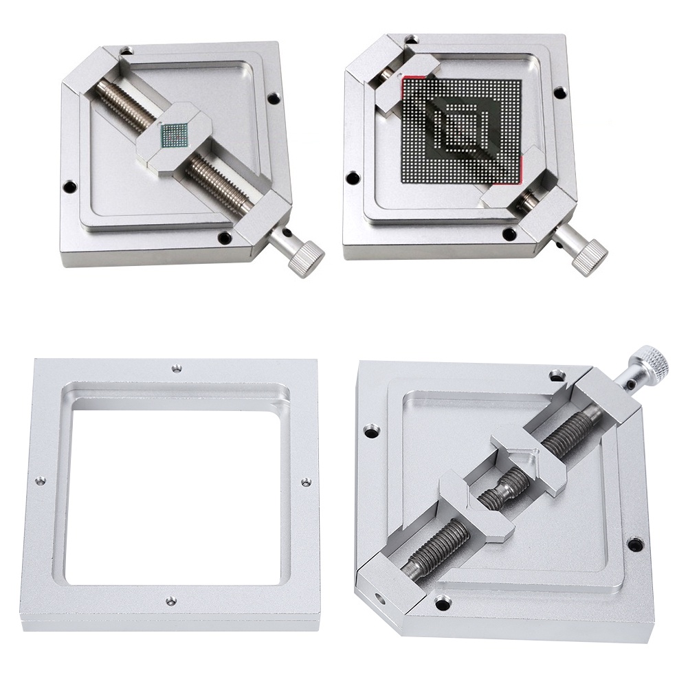 BGA Reballing Station Diagonal Universal Stencil Solder Aluminum Alloy Rework Kit HT‑90 90x90 ...