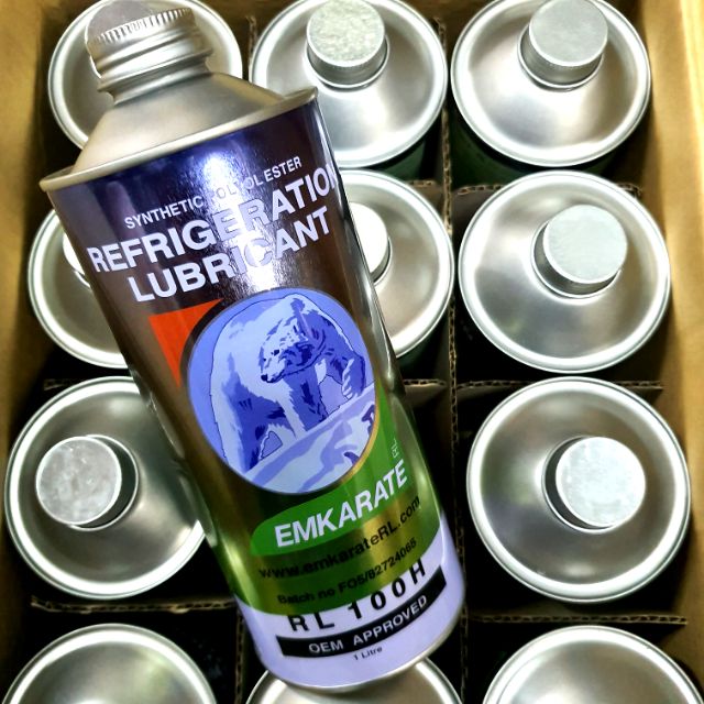 น้ำมันคอมแอร์ rl100h r134a น้ำมันคอมตราหมี EMKARATE REFRLGERATION ...