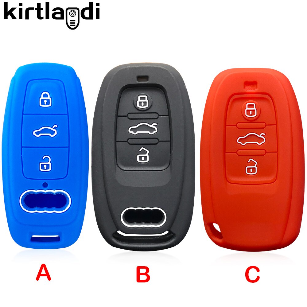 ขายดี เคสกุญแจรีโมตรถยนต์ ซิลิโคน สําหรับ Audi Q5 Q7 Q8 A4 A6 A7 A8 A8L A6L E-tron 55 2020 2021 ...