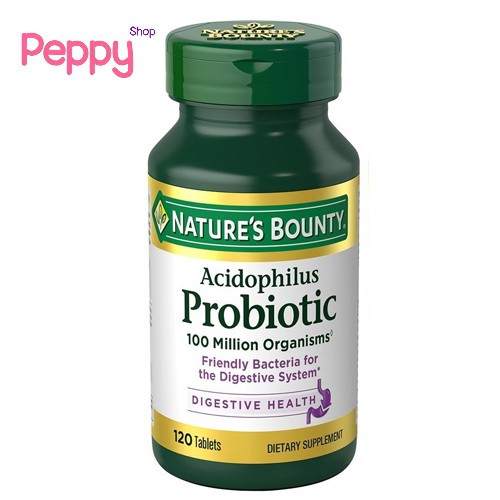 Nature's Bounty Acidophilus Probiotic 120 Tablets โพรไบโอติก 1 พันล้าน ...