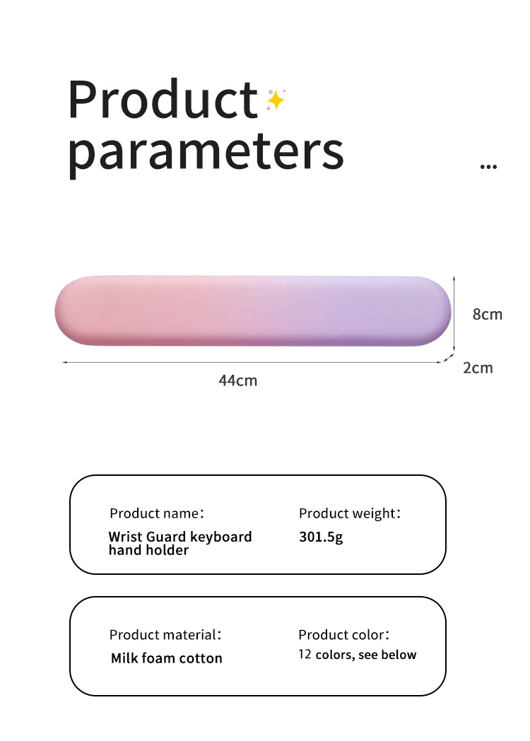 Bubm แผ่นรองข้อมือคีย์บอร์ด โฟมเมมโมรี่ สามมิติ กันลื่น บรรเทาความดัน ...