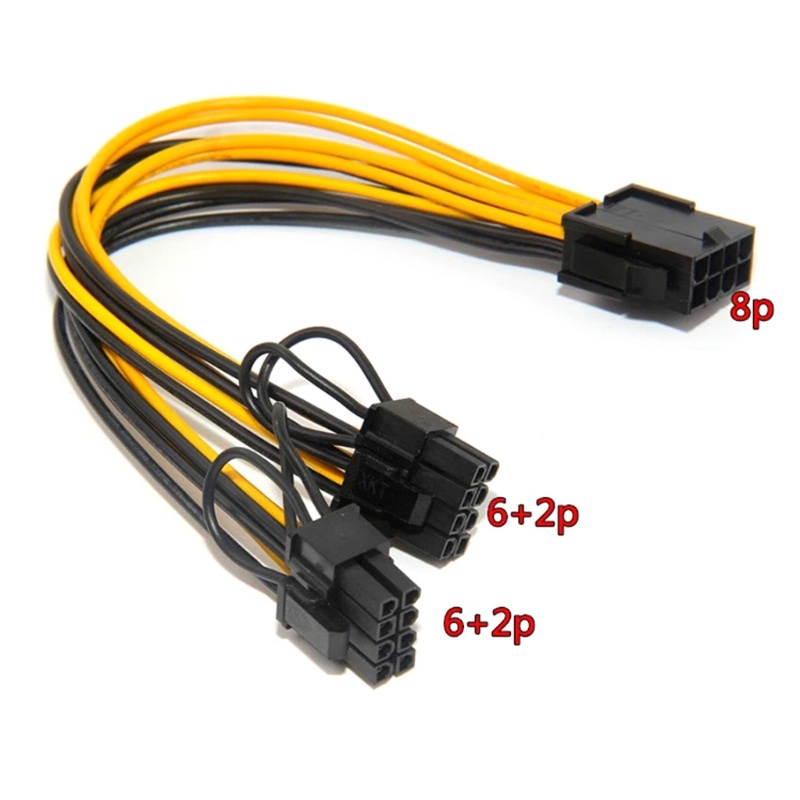 R* 8Pin Female To 2x8 Pin (6 + 2) สายเคเบิ้ล Pci-Express 8 Pin Cpu หรือ ...