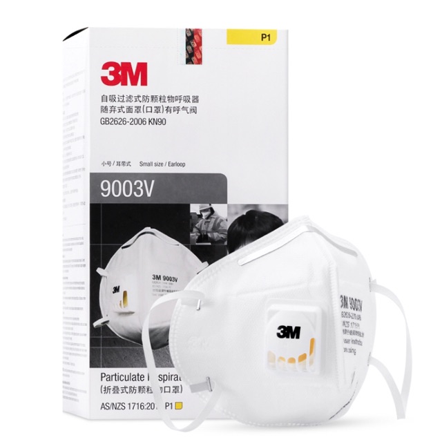 3M หน้ากากป้องกันฝุ่นละออง KN90 รุ่น 9003V ของแท้ (แยกแพคขาย) สำหรับเด็ก อายุ 5-12 ปี | Shopee ...