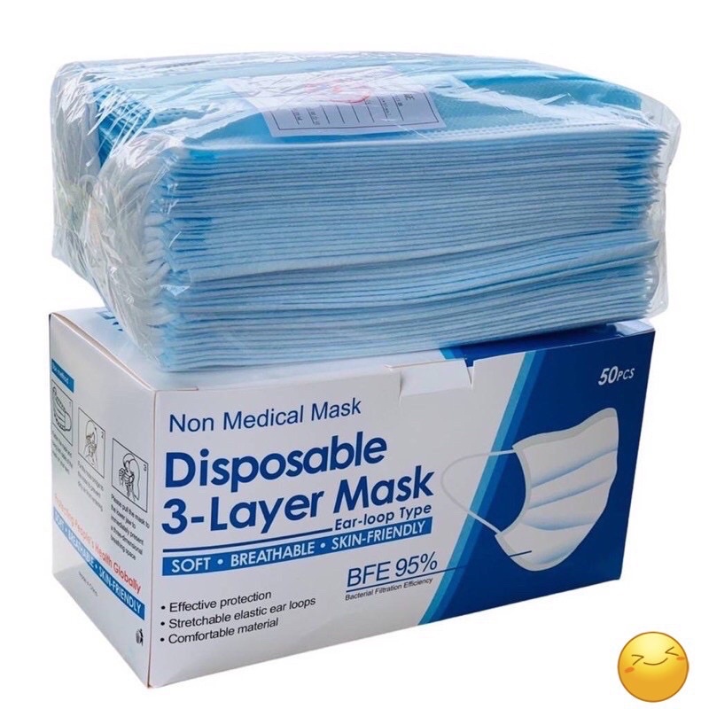 Disposable 3-layer Mask | Shopee Thailand