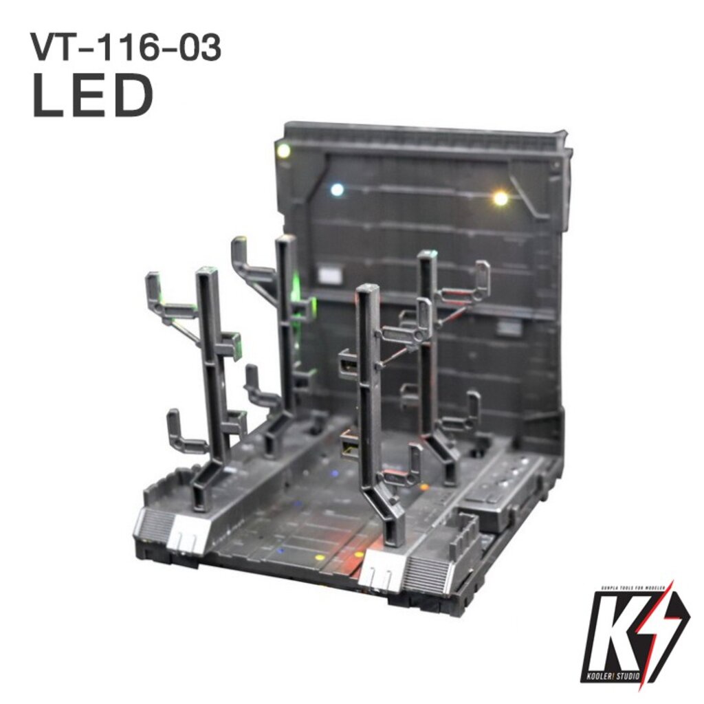 โรงเก็บกันดั้ม VT-116 พร้อมไฟ LED #ฉากโรงซ่อมกันดั้ม โรงซ่อมบำรุง CG ...