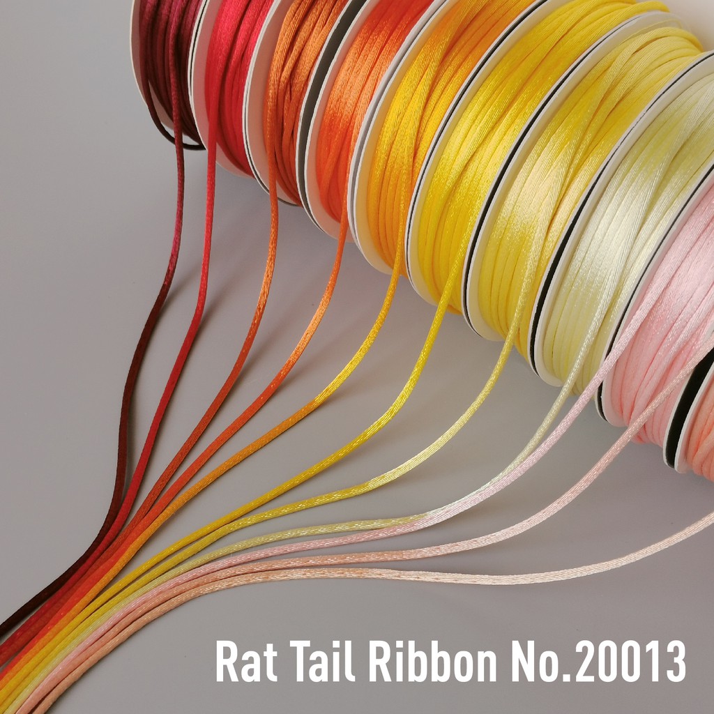 MOMOTARA No.20013 (ชุดที่ 1) ริบบิ้นหางหนู Rat Tail Ribbon ขนาด 0.3 CM ...