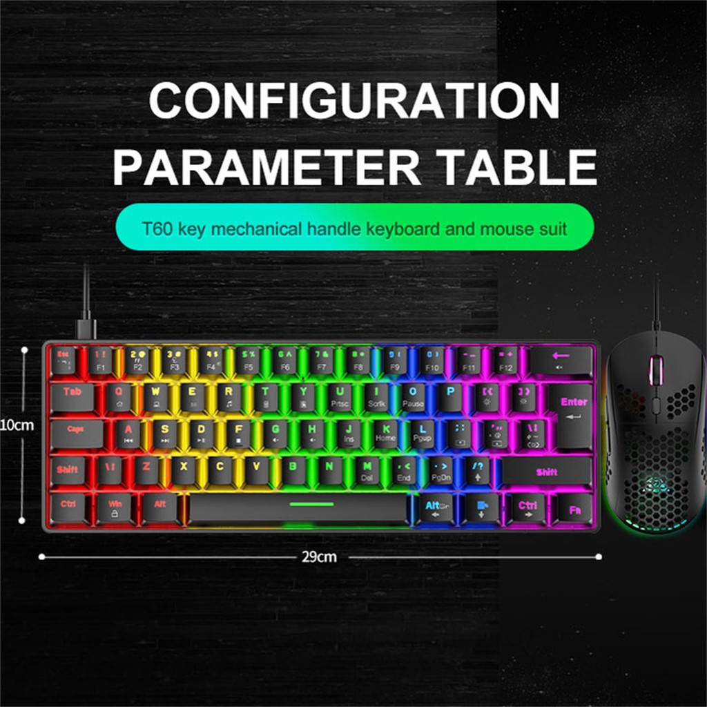 Wired Mechanical Keyboard Gamer Gaming Keyboard Black Brown Red Switch ...