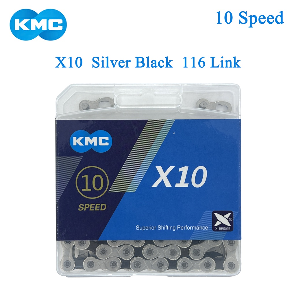 สายโซ่จักรยานเสือภูเขา KMC X10 X10.93 116L 10 20 ความเร็ว พร้อมปุ่มกด | Shopee Thailand
