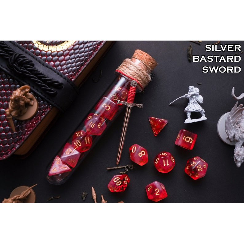 Potion of Healing & Legendary Hero Sword Dice Set of 7 | ลูกเต๋า Dice ...