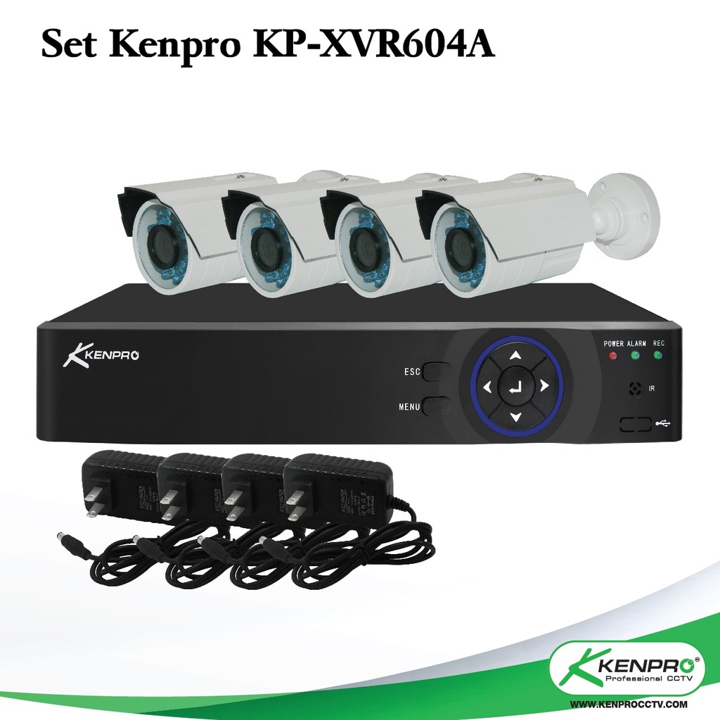 ชุดจำนวนจำกัด KENPRO KP-XVR604A (ไม่รวมฮาร์ดดิสก์) 4 ช่องสัญญาณระดับ ...