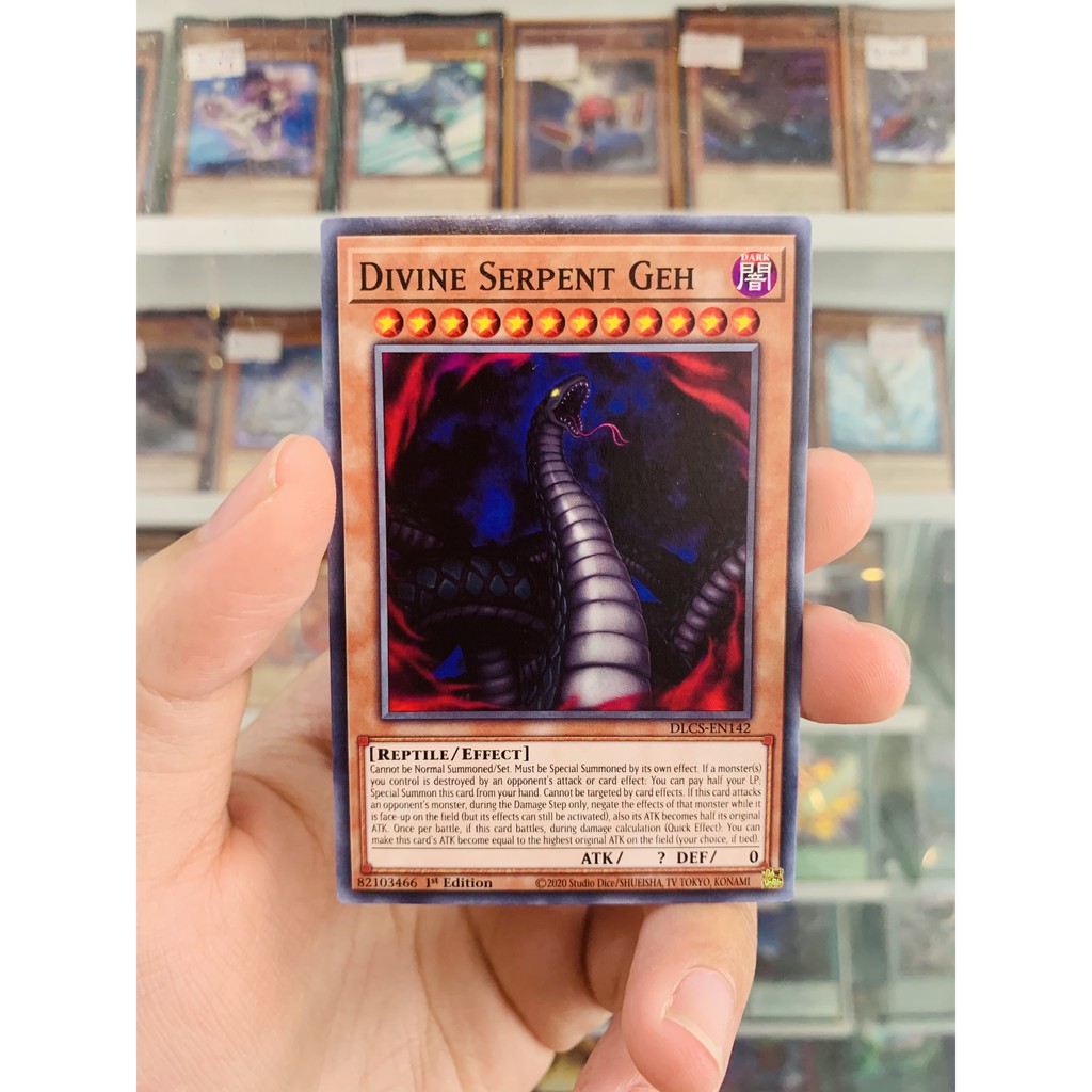 การ ์ ดแปลก Yugioh! รหัส DLCS-EN142 - Divine Serpent Geh - Common ...