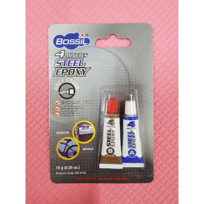 Bossil กาวปะเหล็กสูตร ซีเมนต์ เหล็กสูตรแห้งเร็วภายใน 4 นาที ขนาด 10g ...