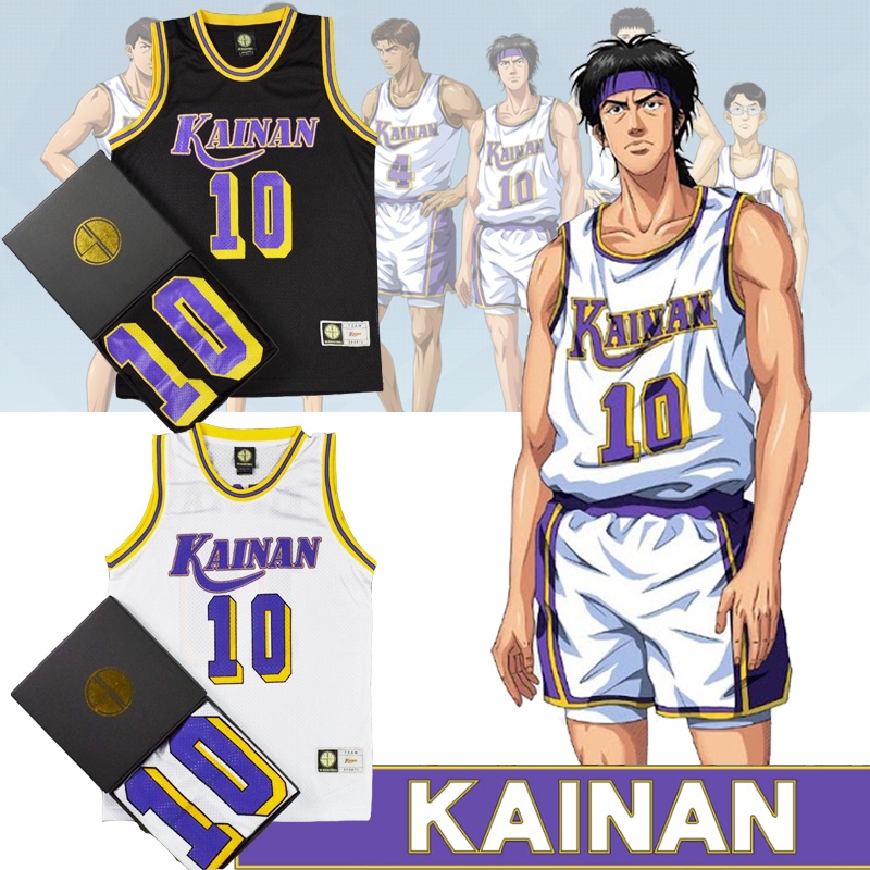 เสื้อกีฬาบาสเก็ตบอลลําลอง พิมพ์ลาย Slam Dunk Kainan No.10 Kiyota ...