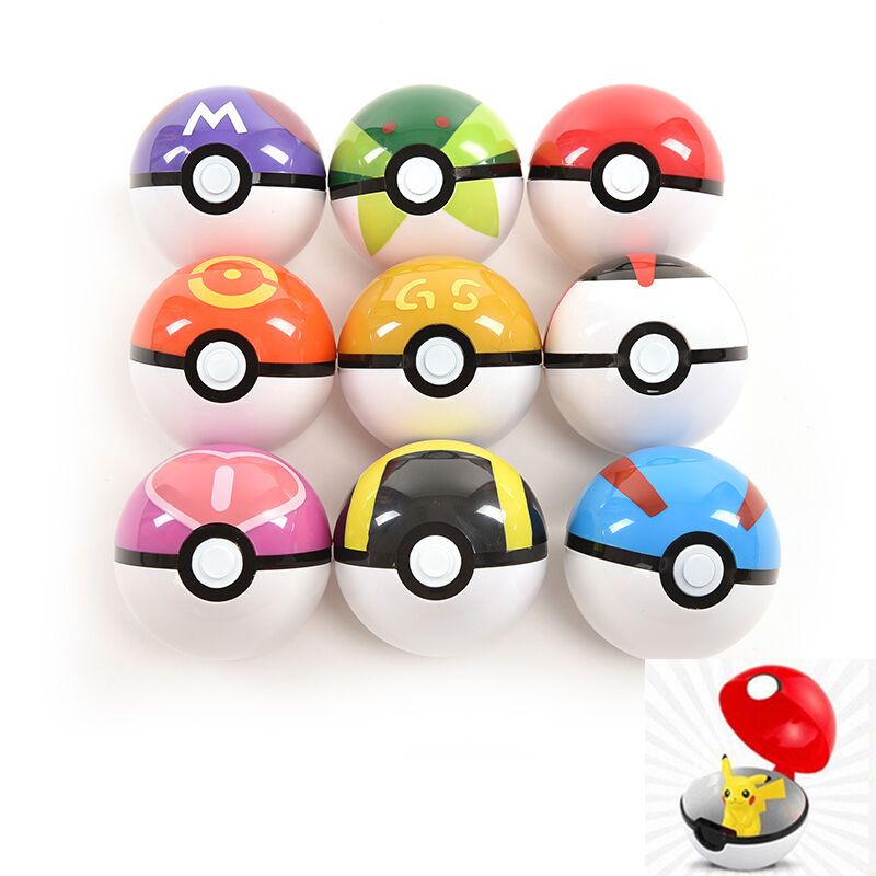 ออกแบบคลาสสิก Pokeball 7 ซม.ของเล่น Ball และ Pikachu ของขวัญตัวเลขมอนส ...