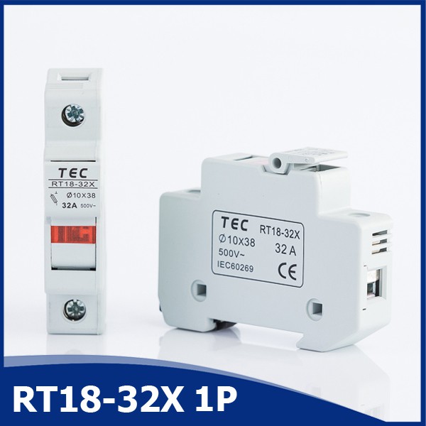 ฐานฟิวส์ 1P ลูกฟิวส์ ฟิวส์กระบอก 2A 4A 6A 10A 16A 20A 25A 32A 10x38 RT18-32X 10x38mm อ่าน ...