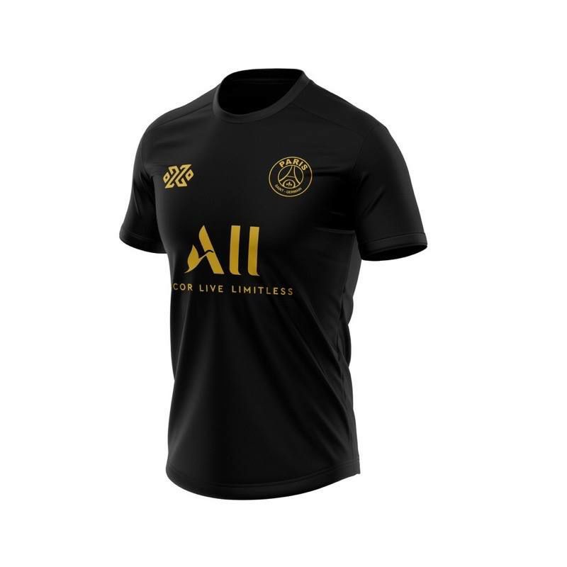 Jersey PSG [แขนยาว แดนสั้น] รุ่น GOLD AND BLACK WHITE [ฟรีชื่อ DAN NO ...