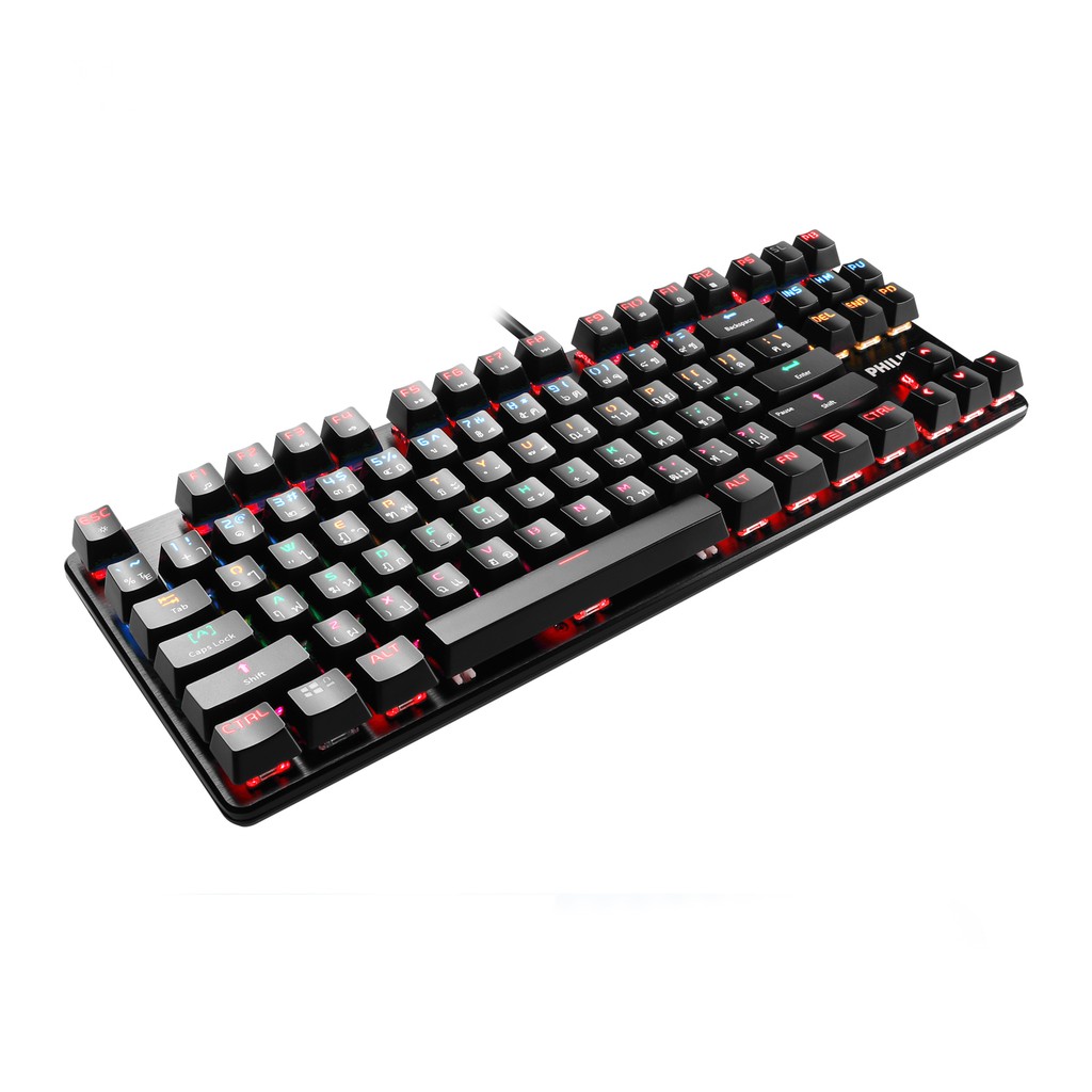 Philips SPK8901 Blue Switch Alloy Panel 84Key Professional Gaming RGB ...