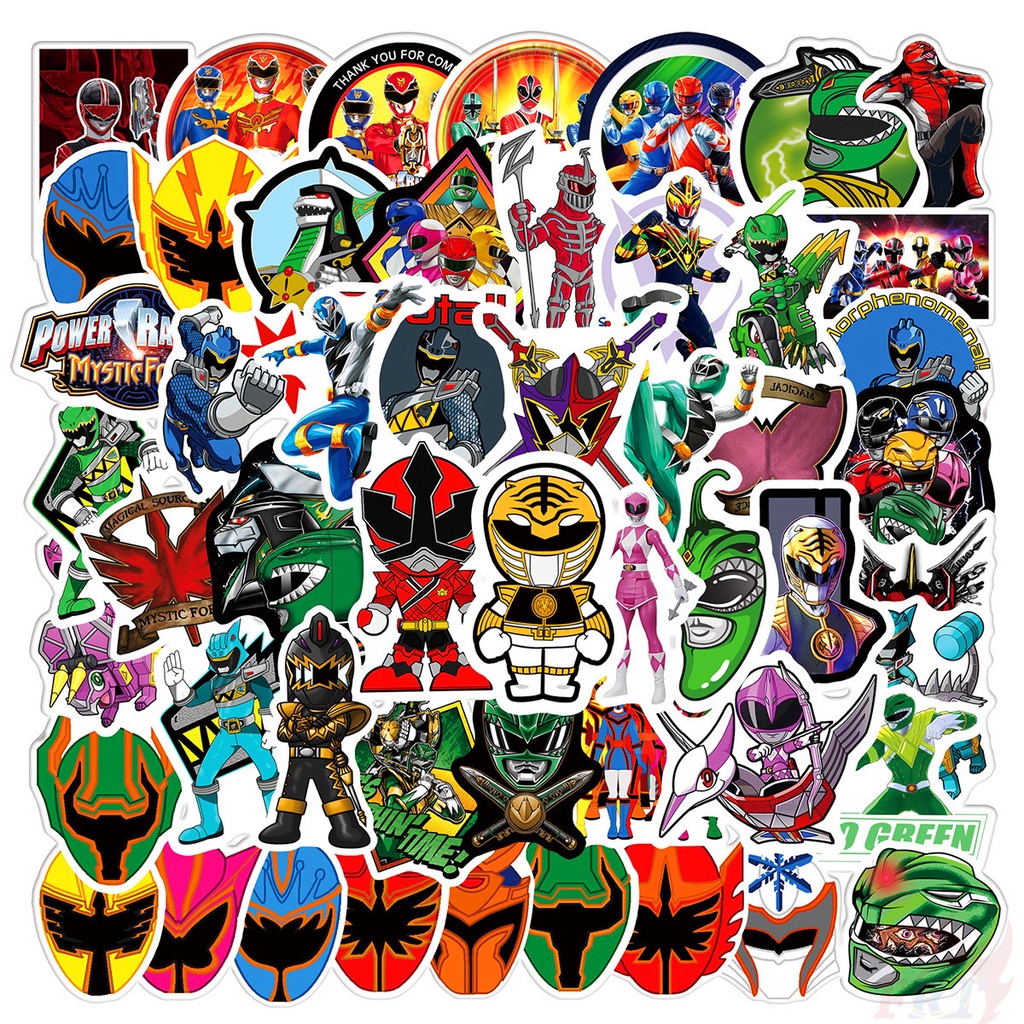 Mighty Morphin Power Rangers Series 01 สติ๊กเกอร์ 50Pcs/Set Waterproof ...