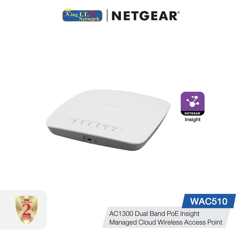 NETGEAR (WAC510) AC1300 Dual Band PoE Insight Managed Smart Cloud Wireless Access Point | Shopee ...
