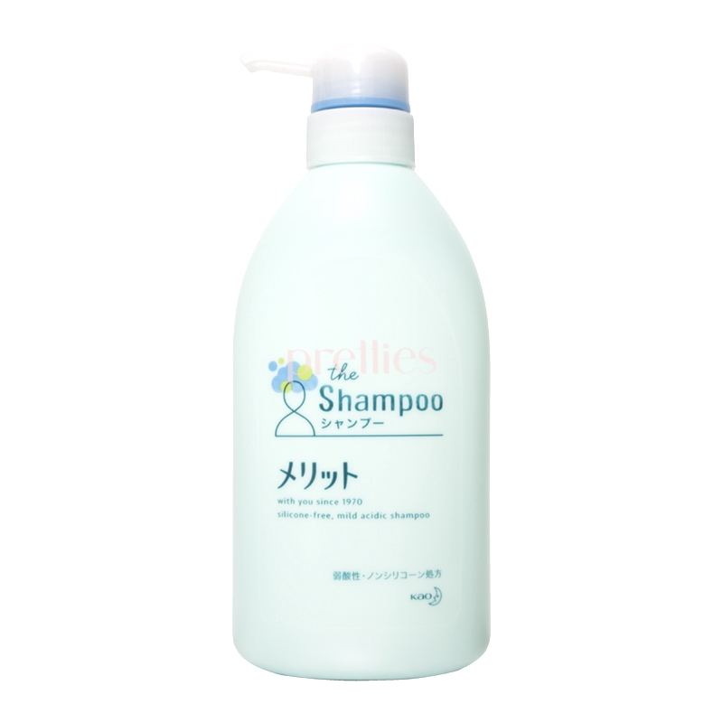 KAO Merit Mild acidic Non-Silicon Shampoo 480ml (Floral - Green ...