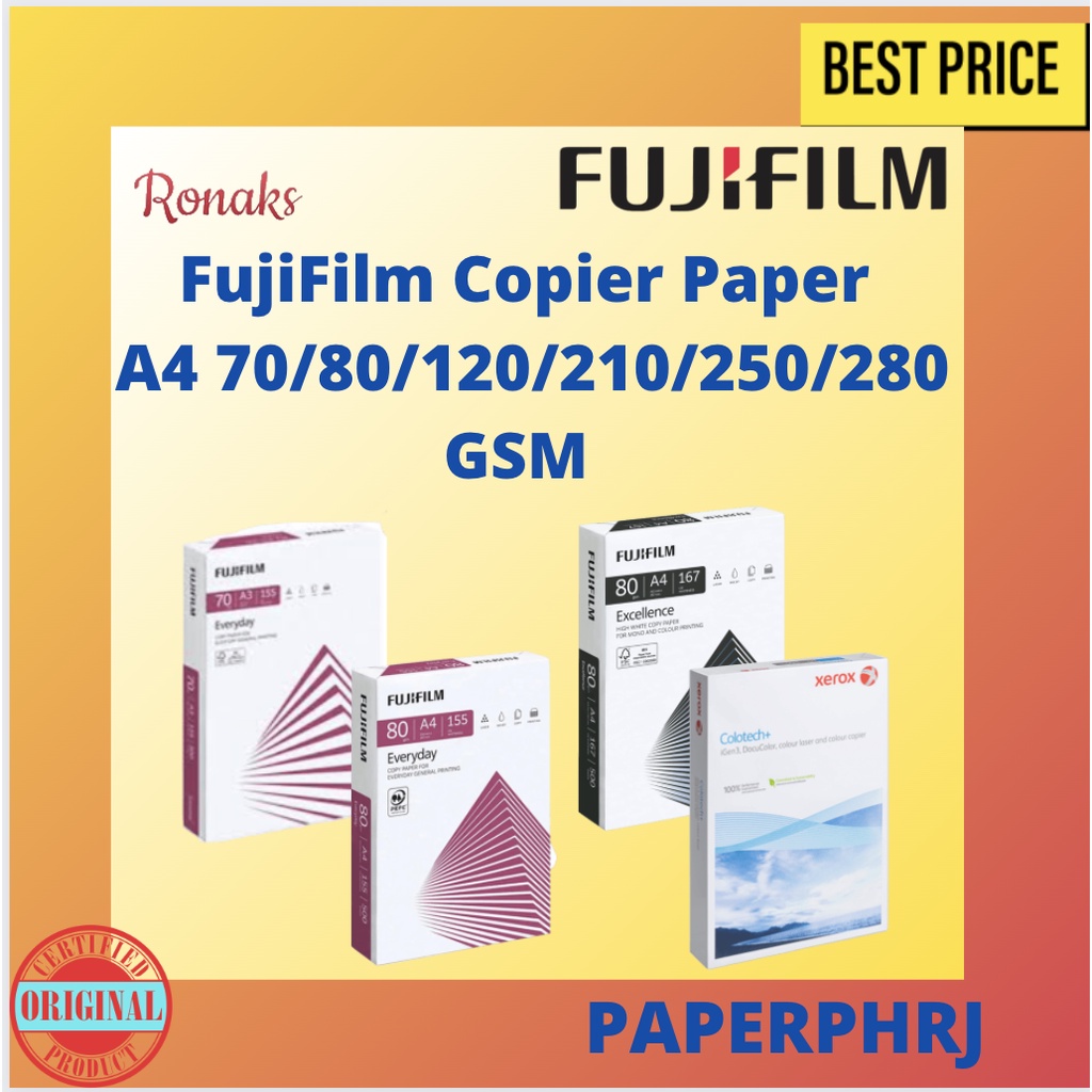 Fujifilm A4 / A3 70gsm 80gsm / 70 80 แกรม สําเนาหรือกระดาษเครื่องถ่ายเอกสาร | Shopee Thailand