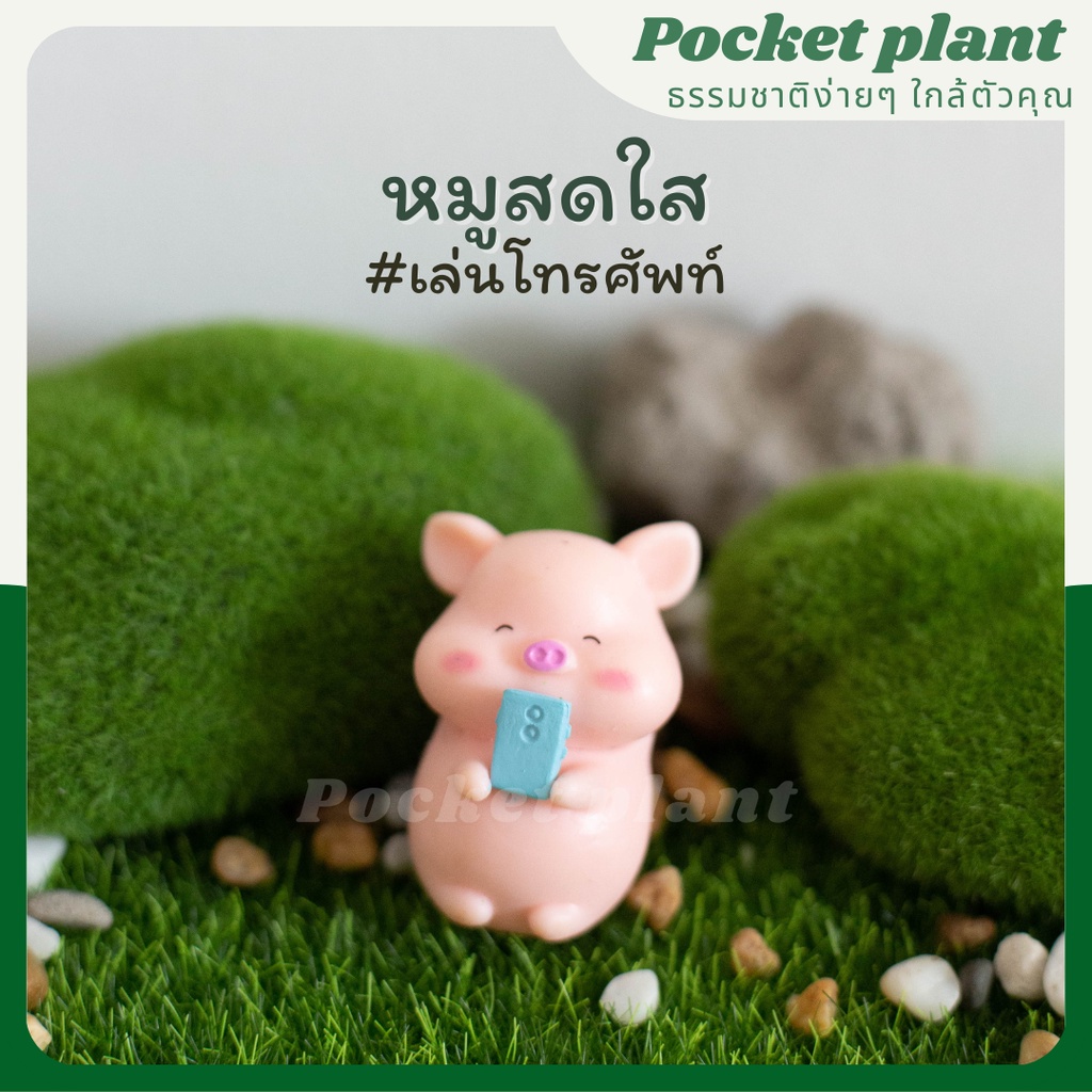 หมูสดใส ตุ๊กตาแต่งสวนจิ๋ว จัดสวนถาด โมเดลบ้านจิ๋ว [DolA-M-007] | Shopee ...