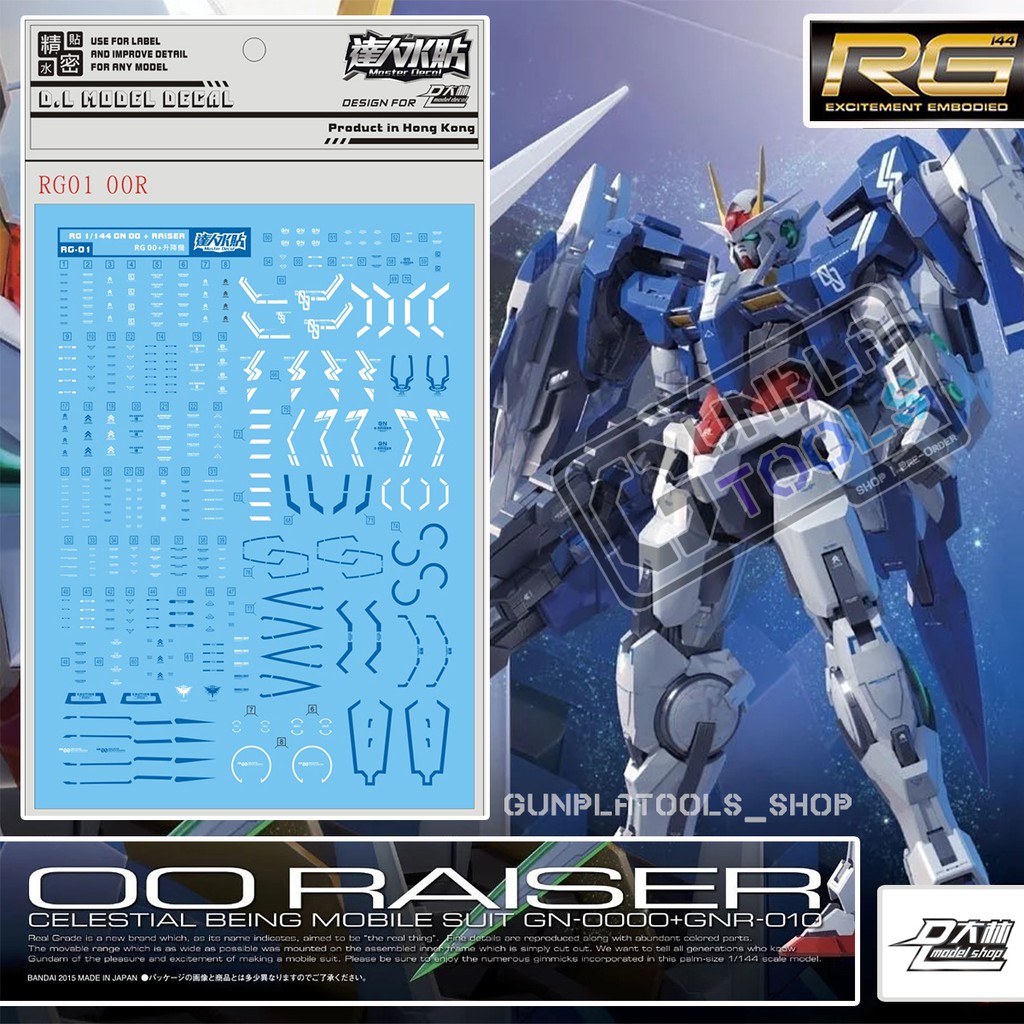 [ D.L Model ] Water decal RG01 ดีคอลน้ำสำหรับ GN-0000+GNR-010 00 Raiser ...