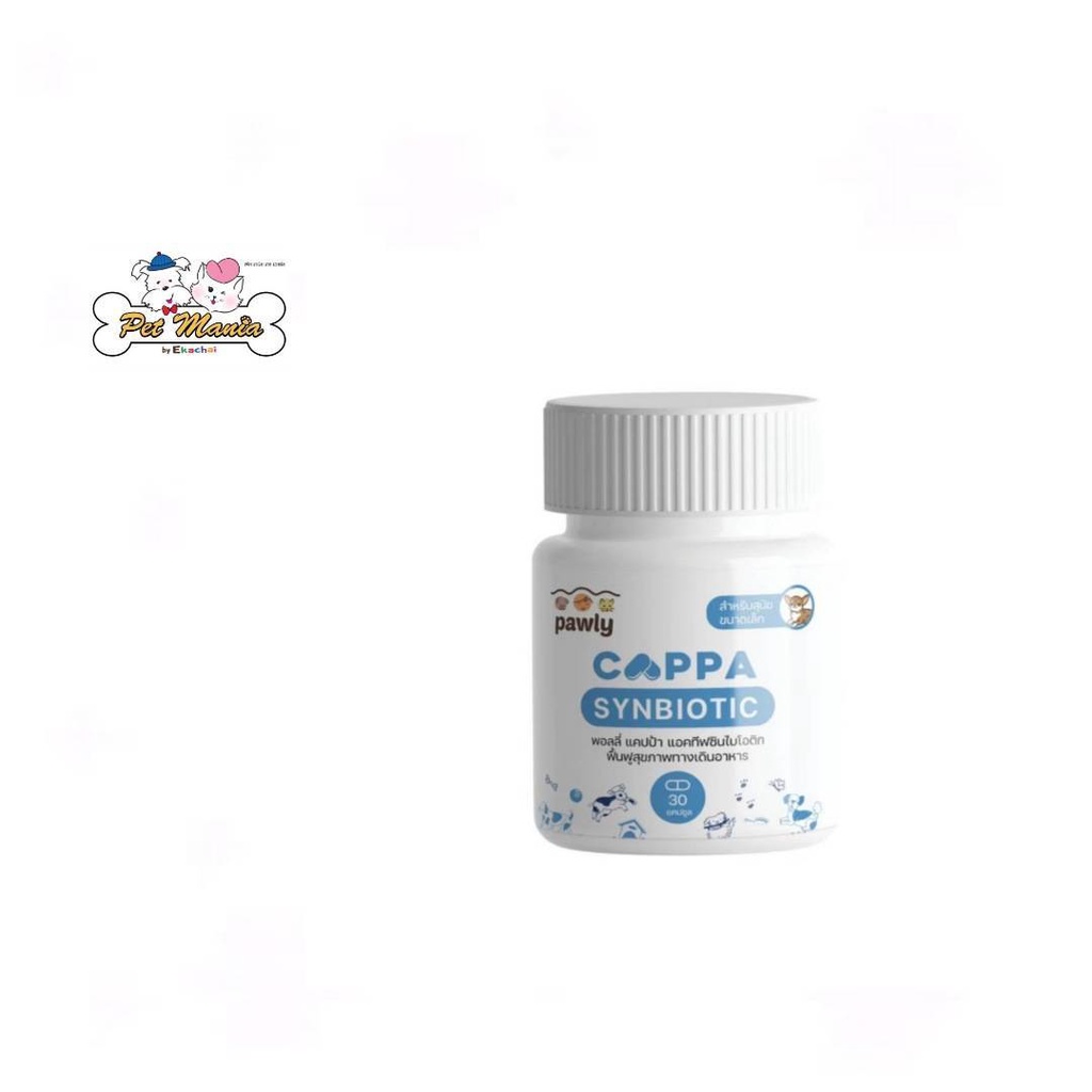 Pawly Cappa ผลิตภัณฑ์รักษาสมดุลในระบบทางเดินอาหารของสุนัขขนาดเล็ก 30 แคปซูล | Shopee Thailand