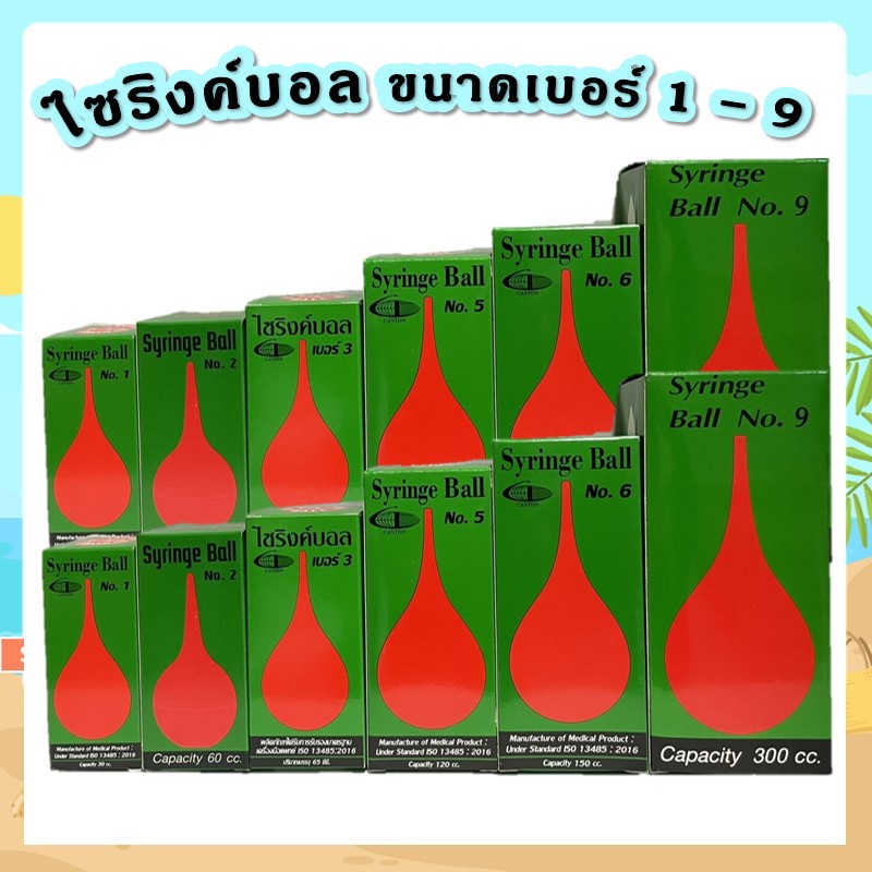 ไซริงบอล Syring Ball ลูกยางเอนกประสงค์ ลูกยางแดง ใช้สำหรับดูดน้ำมูก ...