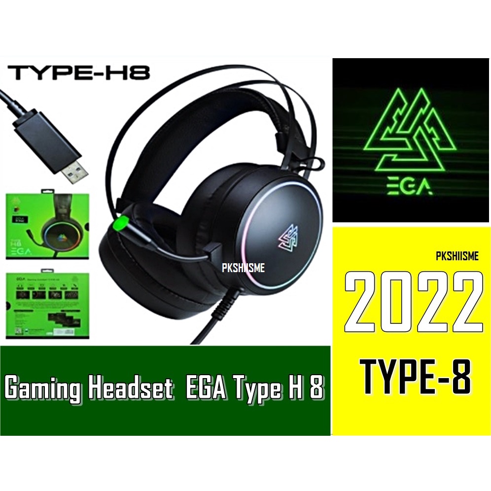 EGA Type H 8 " หูฟังเกมมิ่งที่มาพร้อมกับระบบเสียง 7.1 Virtual แยกเสียง ...
