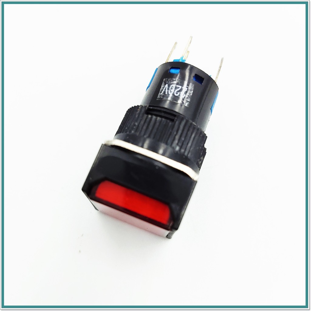 MODEL:LA16F-11DZ PUSH BUTTON LAMP SWITCH 16MM.สวิตซ์ปุ่มกดล็อคมีแลมป์16มิล สี่เหลี่ยมจตุรัส ...