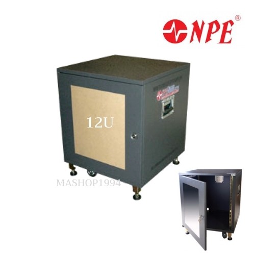 NPE ตู้RACK เหล็ก 12U ลึก19นิ้ว แบบมีกระจกหน้า รุ่น QRd-12U NPE ตู้เก็บ ...