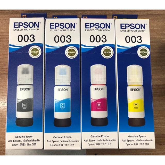 Epson Ink Original 003 BK,C,M,Y For L3110 L3150 หมึกเติมแท้ | Shopee ...
