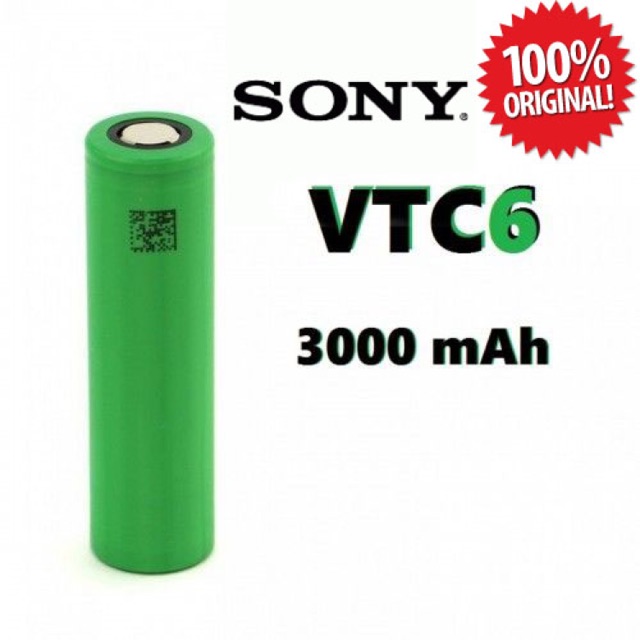 ถ่านชาร์จ Sony18650 VTC6 ของแท้ แอมป์เต็ม(1ก้อน) | Shopee Thailand