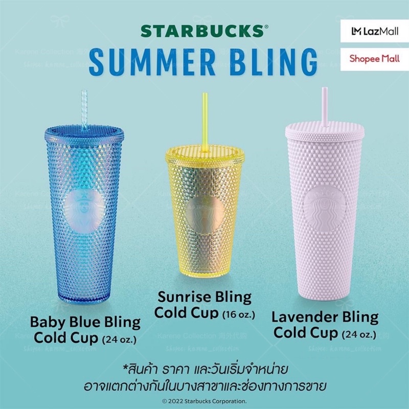 Starbucks Summer 2022 Series Baby Blue Blink 710ml Sunrise Blink Lilac ...
